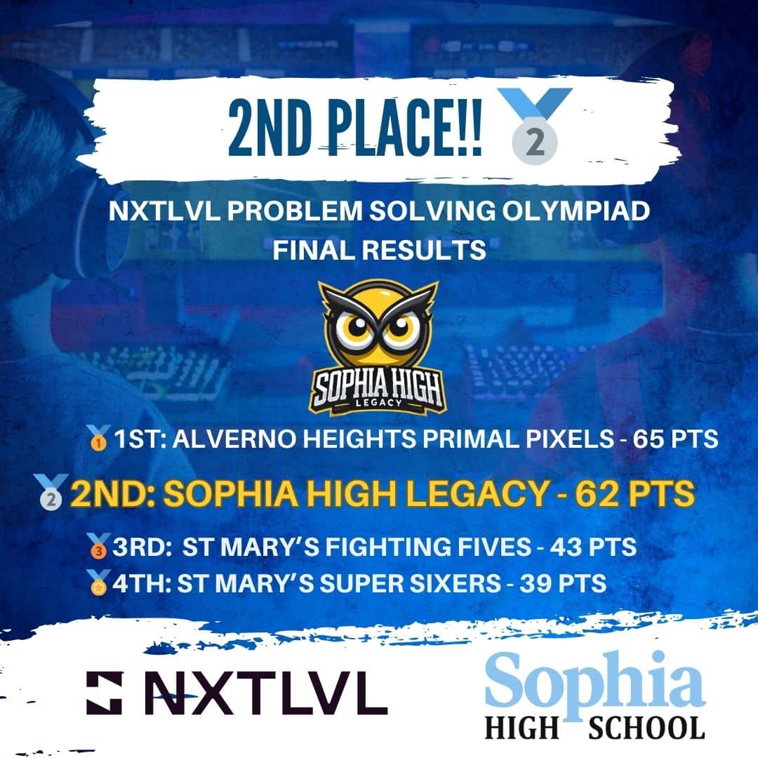 NXTLVL Problem-Solving Olympiad: We Finished in 2nd Place! - Sophia High School